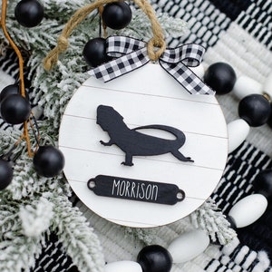 Bearded Dragon Farmhouse Christmas Ornament Lizard Gift for Lizard ...