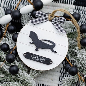 Bearded Dragon Farmhouse Christmas Ornament Lizard Gift for Lizard ...