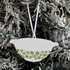 Vintage Pyrex Bowl Replica Christmas Ornament | Vintage Kitchen Holiday ...