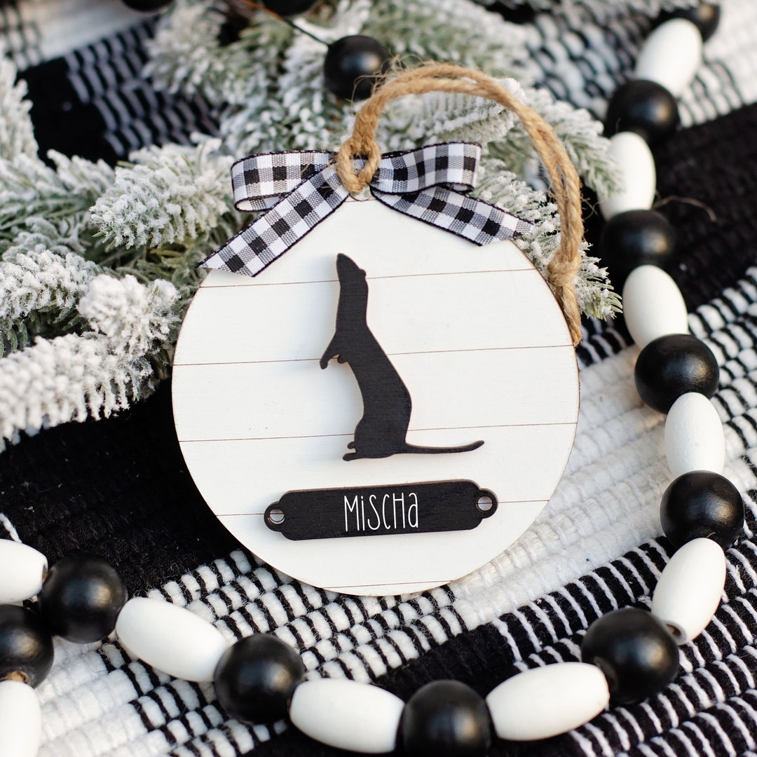 Ferret Farmhouse Christmas Ornament | Gift for Ferret Owner | Pet ...
