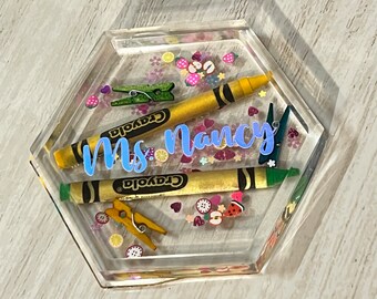 Teacher Resin Coasters Gift for Teachers - Etsy