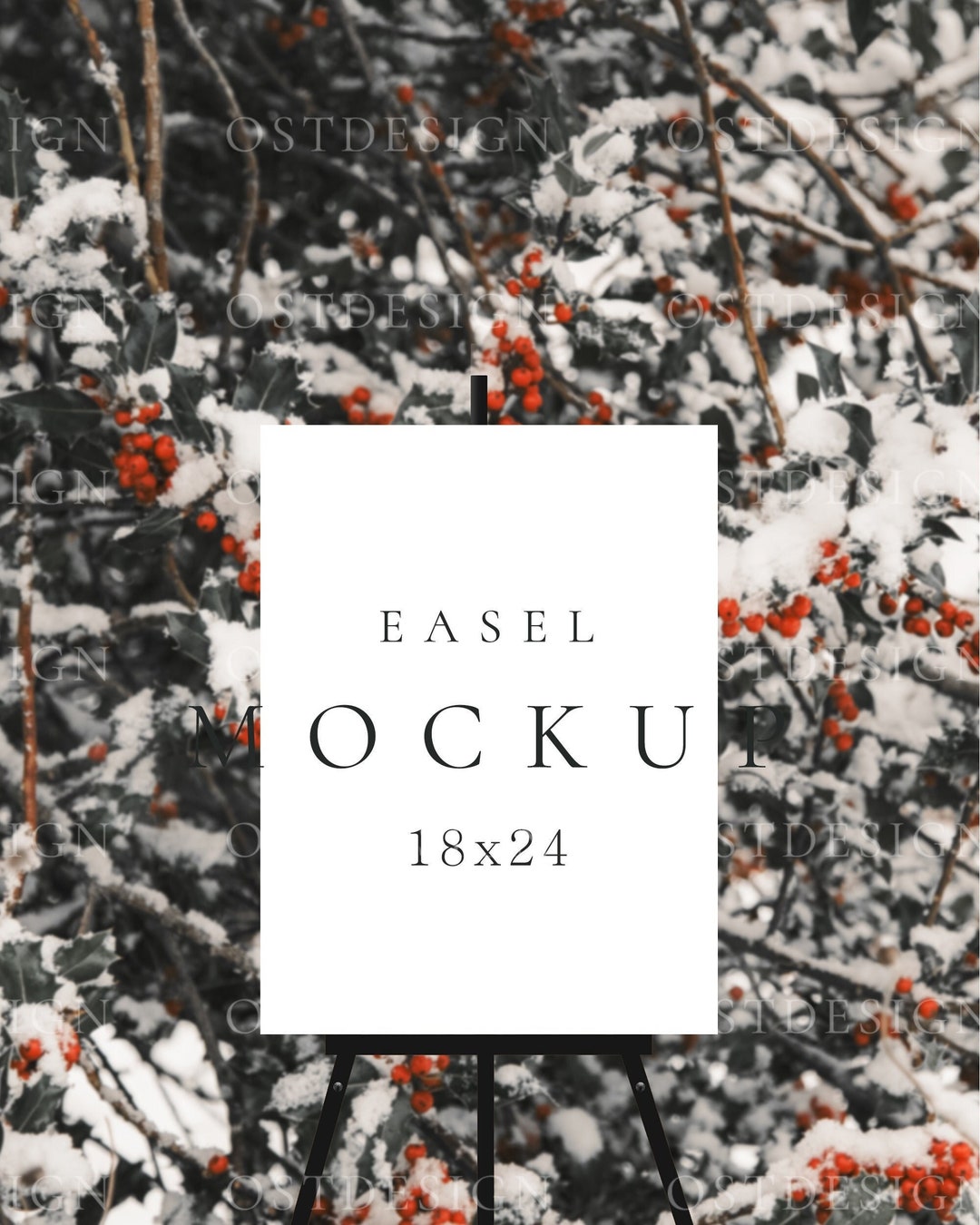 Winter Easel Sign Mockup Welcome Sign Mockup Wedding Easel Mockup ...