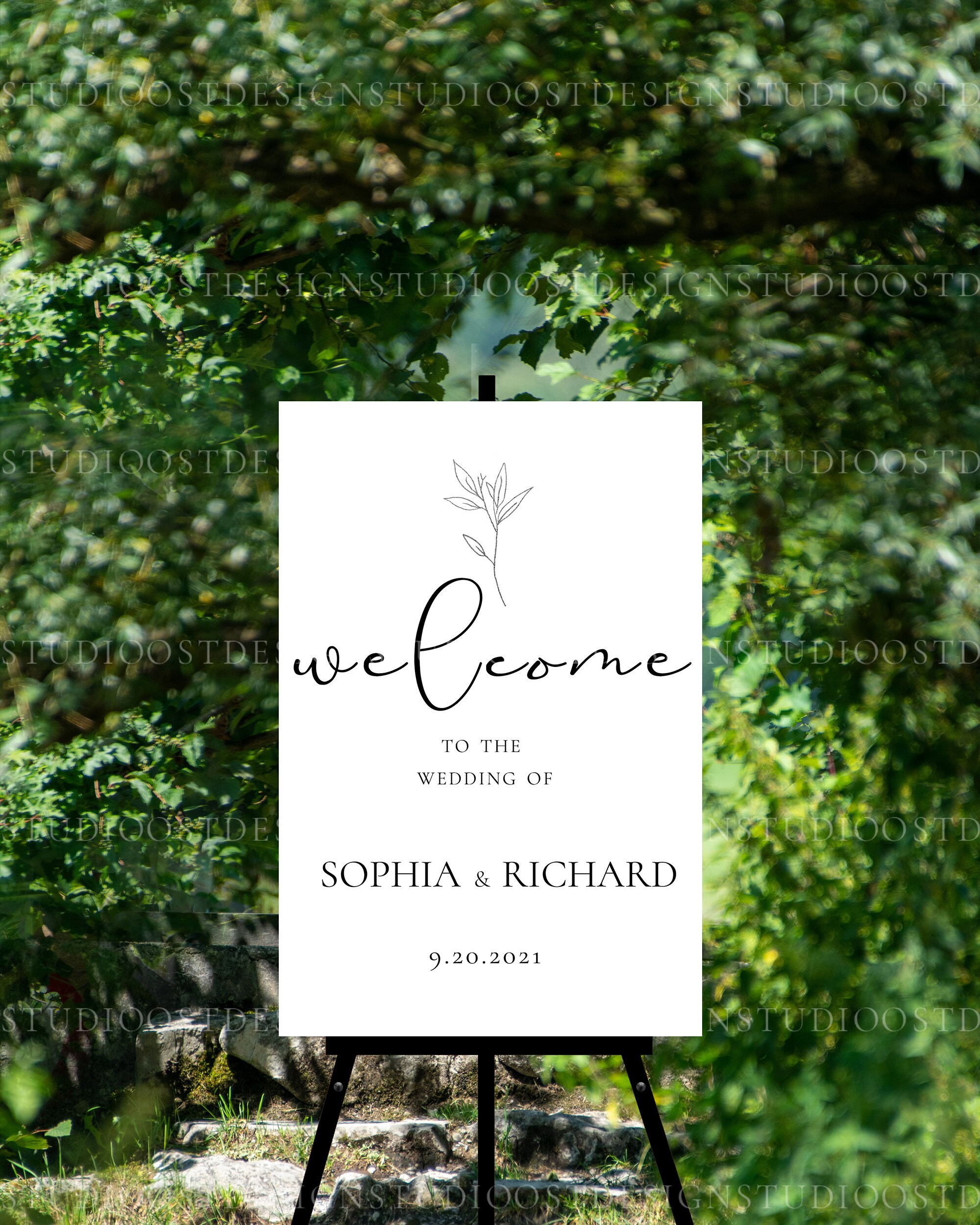 Easel Sign Mockup Welcome Sign Mockup Wedding Easel Mockup Bridal ...