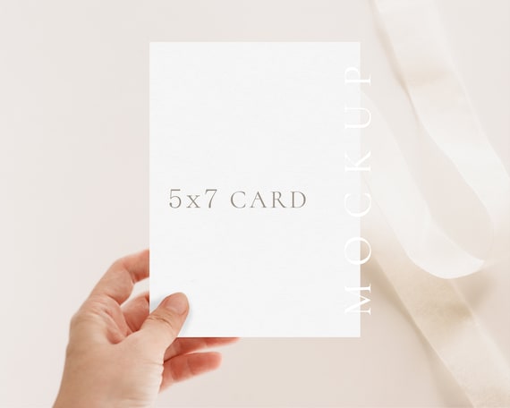 5x7 Card Mockup Handheld Card Wedding Invitation Mockup | Etsy