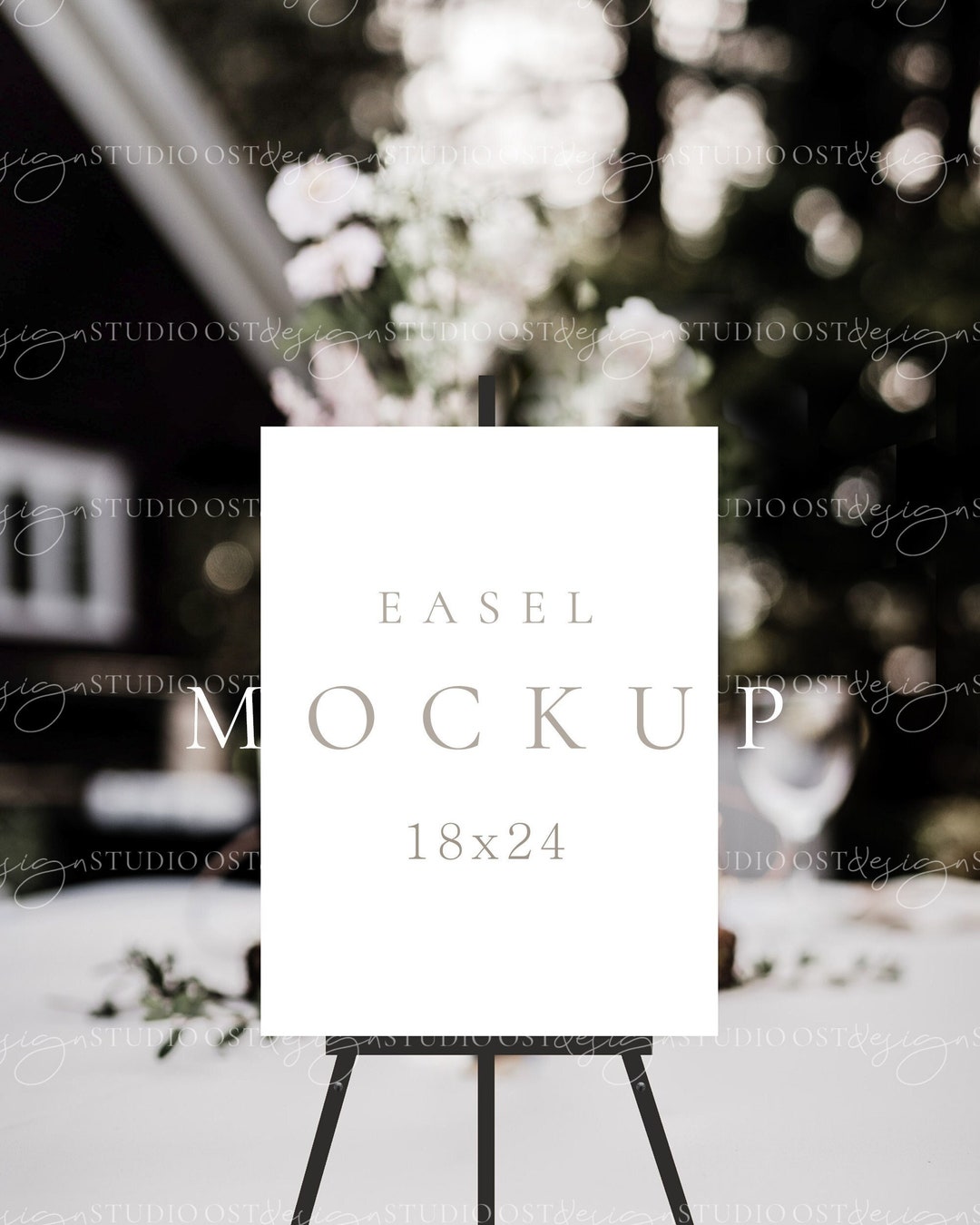 Winter Easel Sign Mockup Welcome Sign Mockup Wedding Easel Mockup ...
