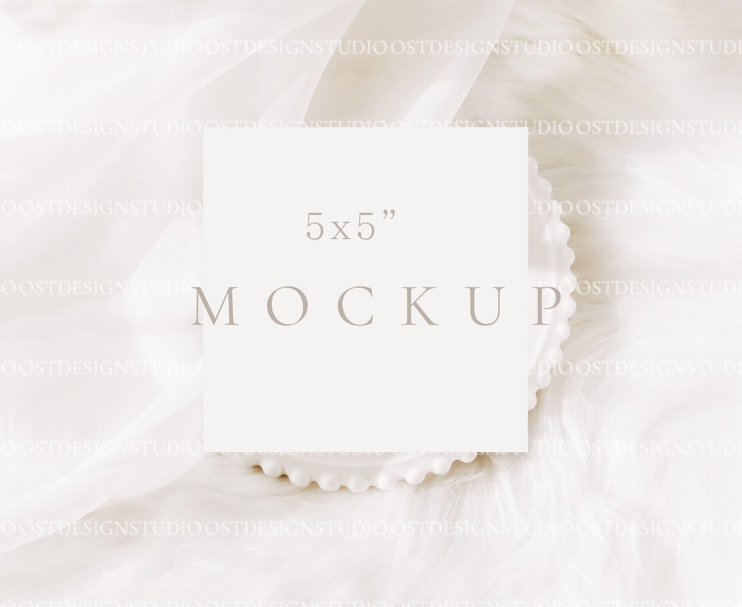 5x5 Card Mockup Square Card Mockup Wedding Invitation Mockup Greeting ...
