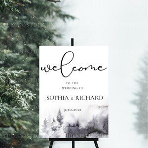 Winter Easel Sign Mockup Welcome Sign Mockup Wedding Easel Mockup ...