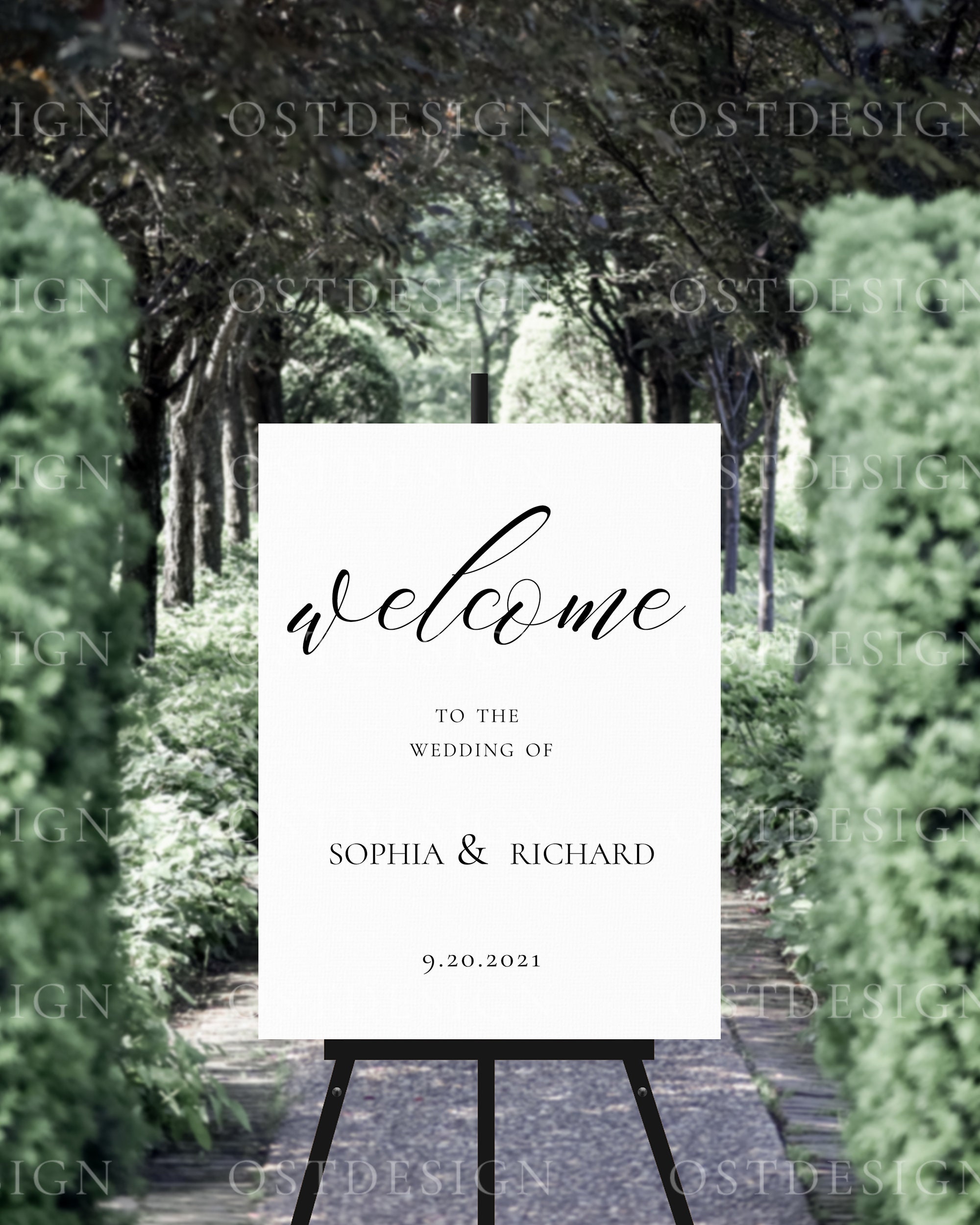 Easel Sign Mockup Welcome Sign Mockup Wedding Easel Mockup Bridal ...