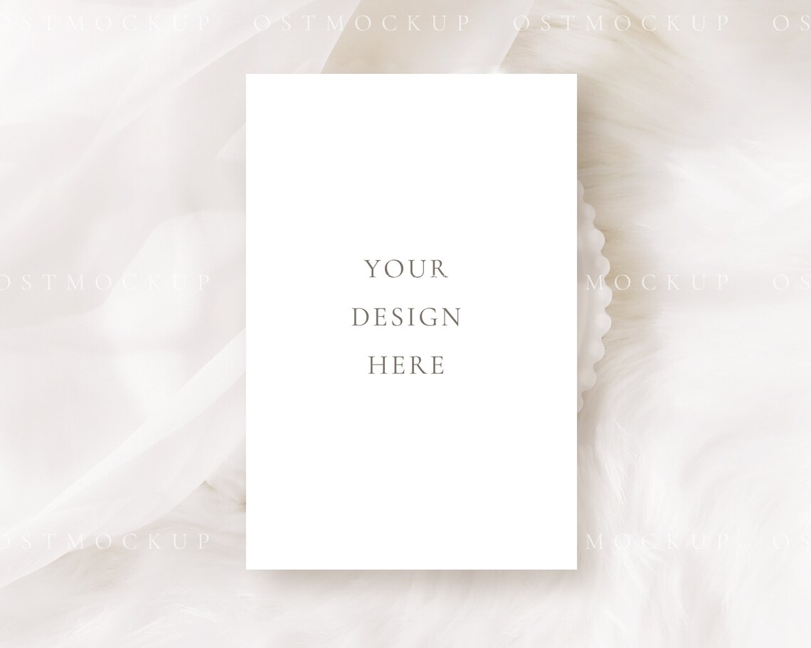 A6 Card Mockup Wedding Invitation Mockup Greeting Card Mockup Wedding ...