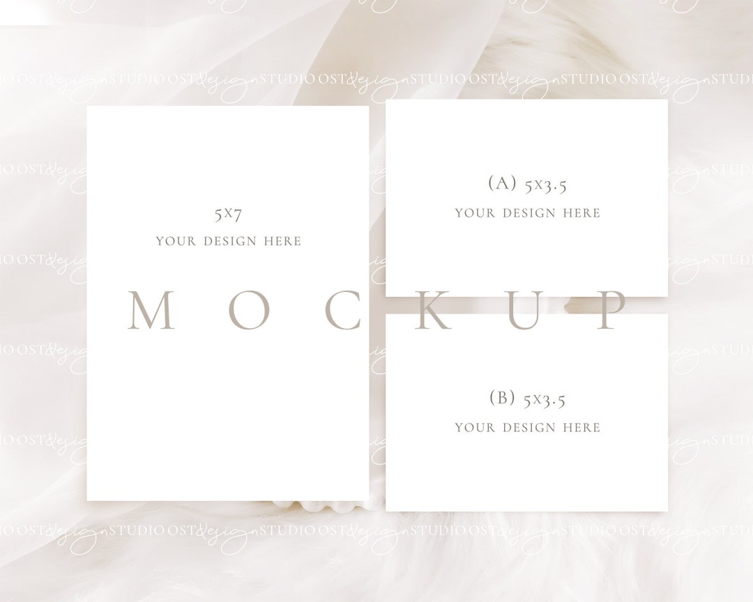 Minimalist Wedding Invitation Mockup Greeting Card Mockup Wedding ...