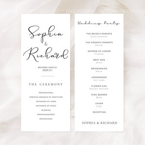 Wedding Program Mockup 3.75x9 Program Card Mockup - Etsy