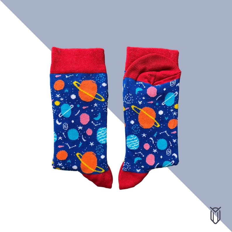 Space Planets Funny Socks | Astronaut NASA Galaxy Cosmic Odd Present ...