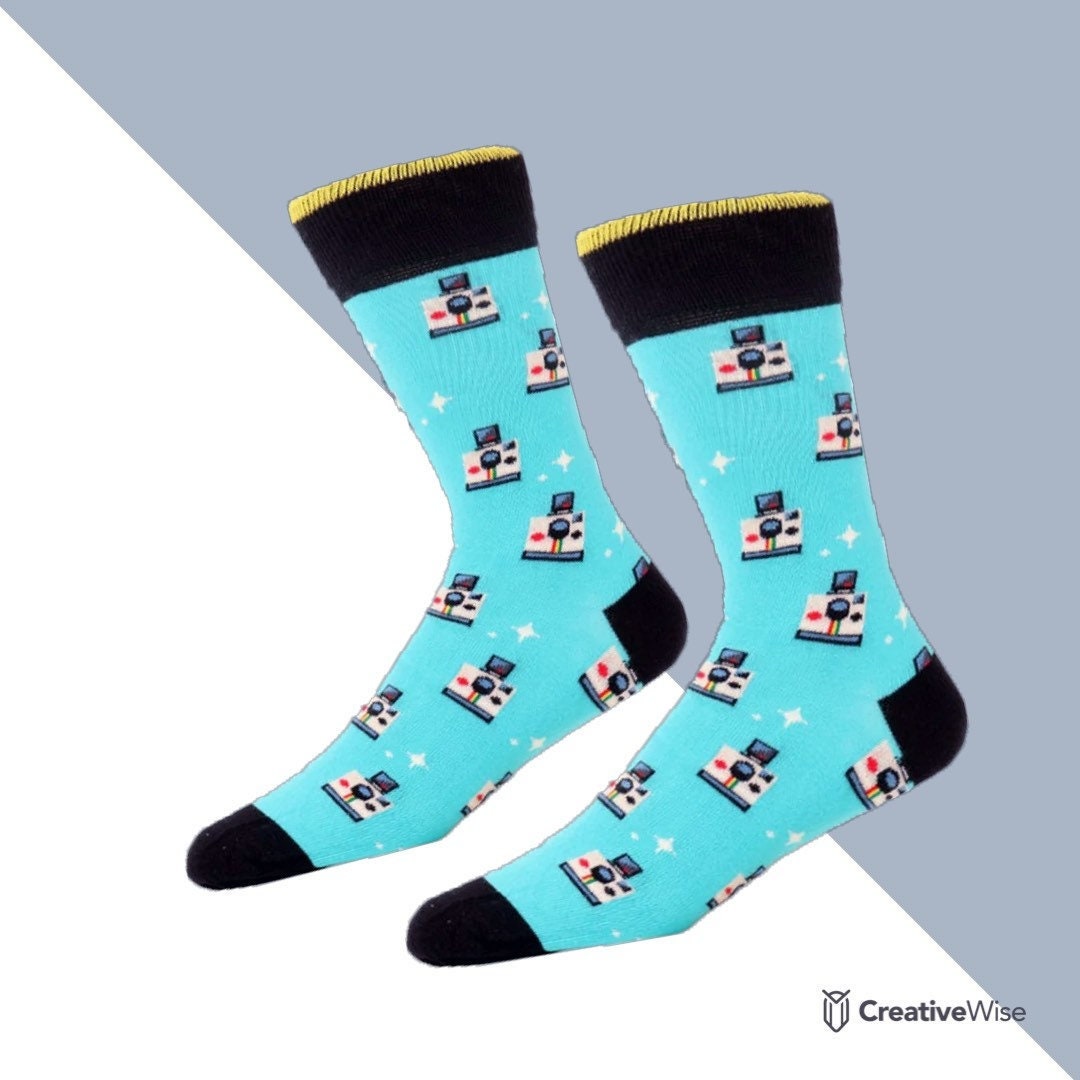 Vintage Camera Socks | Photographer Retro Memory Design | Professional ...