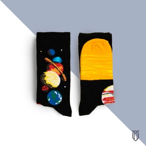 Space Planets Funny Socks | Astronaut NASA Galaxy Cosmic Odd Present ...