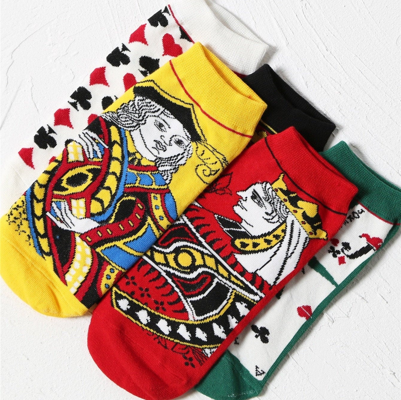 King Queen Jack Socks | Poker Card Player | Crazy Texas Odd Red Casino ...