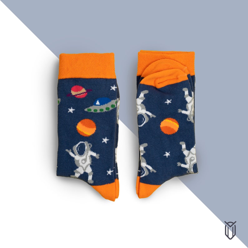 Space Planets Funny Socks | Astronaut NASA Galaxy Cosmic Odd Present ...