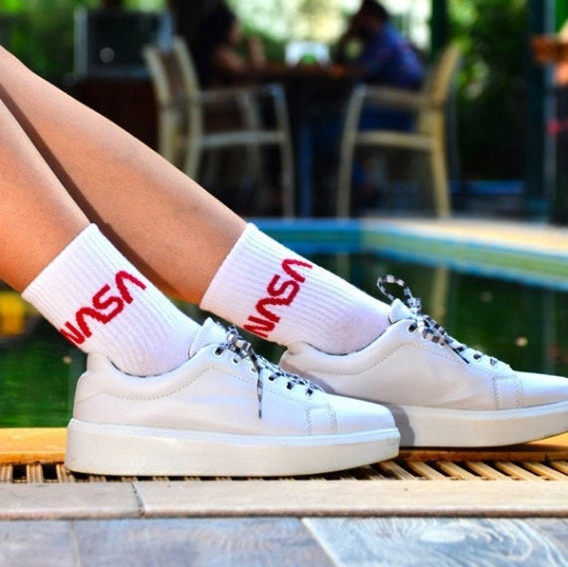 NASA White Socks Space Galaxy Themed Socks Cosmic Cute - Etsy