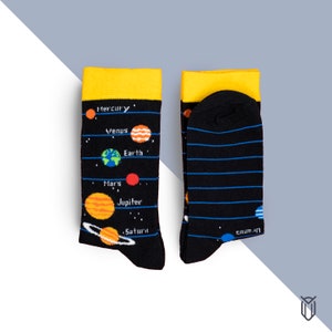 Space Planets Funny Socks | Astronaut NASA Galaxy Cosmic Odd Present ...