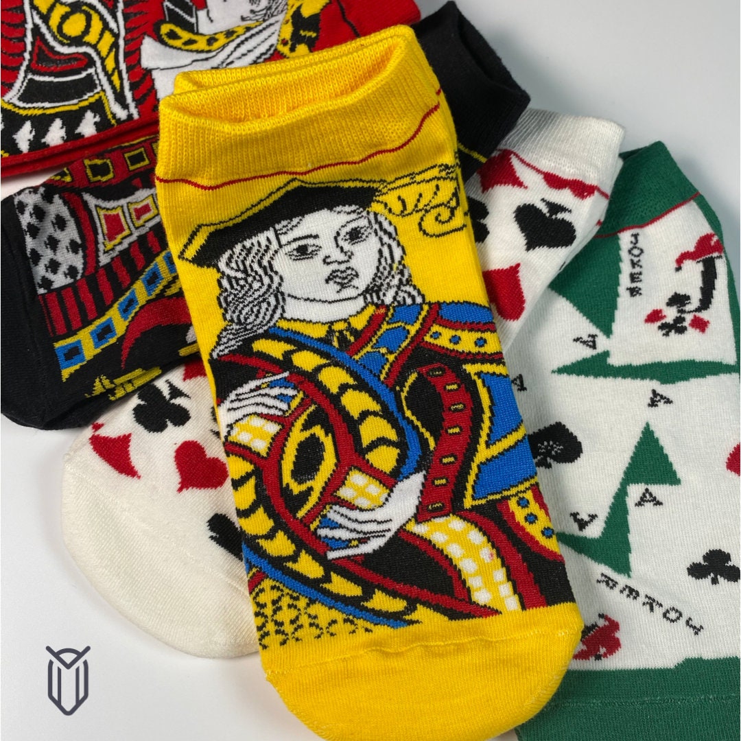King Queen Jack Socks Poker Card Player Crazy Texas Odd - Etsy UK