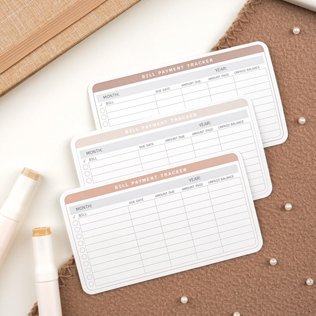 Monthly Bill Payment Tracker Sticker | Bills and Expenses Log | Bill ...