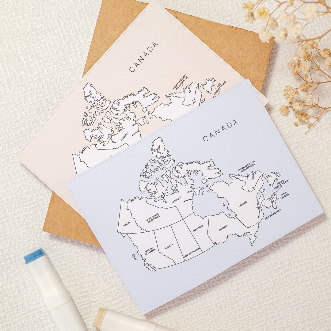 Canada Map Tracker Stickers, Travel Tracker Map, Canadian Travel Map ...