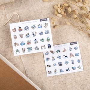 Cute Mini Icon Sticker Sets | Halloween, Autumn, Fall, Winter ...