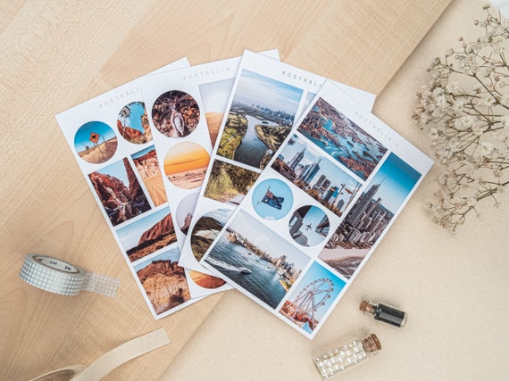 Australia Themed Stickers Travel Journal Stickers - Etsy