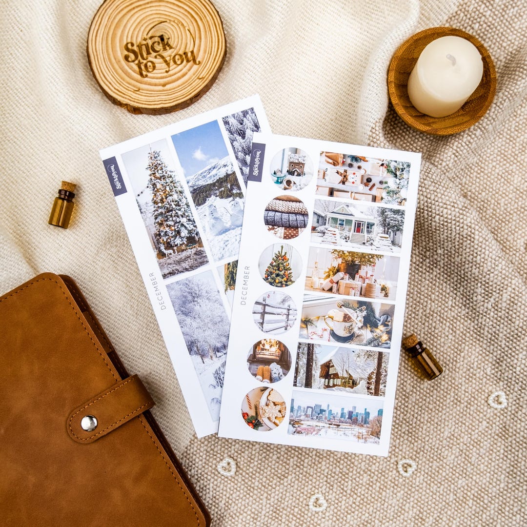 December Sticker Set – Christmas Winter Sticker Sheets for Planners ...