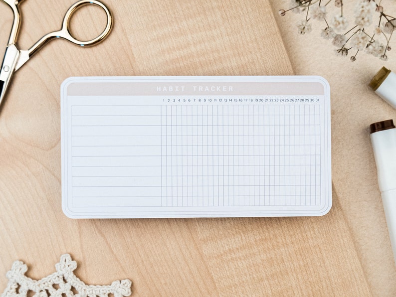 Aesthetic Monthly Habit Tracker Sticker Goals Tracker - Etsy