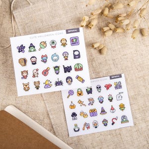 Cute Mini Icon Sticker Sets | Halloween, Autumn, Fall, Winter ...