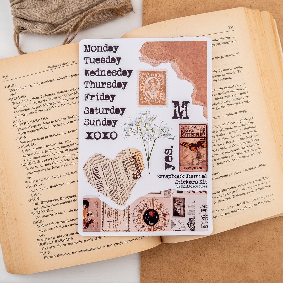 Vintage Ephemera Stickers: Art Journal, Scrapbook - Etsy