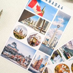 Canada Travel Stickers, Canadian Stickers, Canada Sticker Sheet, Travel ...