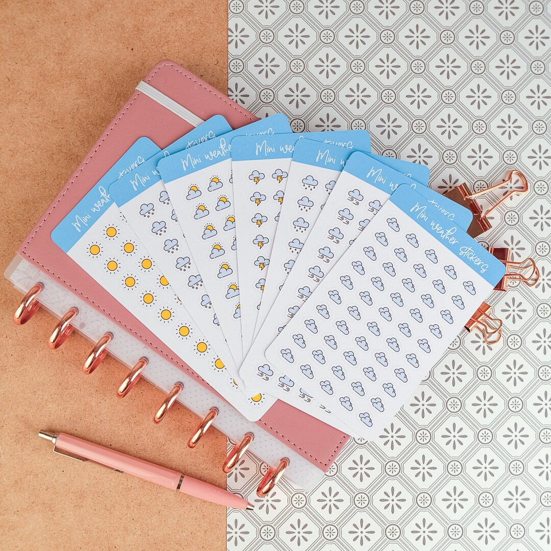 MINI Weather Icons, Weather Sticker Sheet, Monthly Stickers for Erin ...