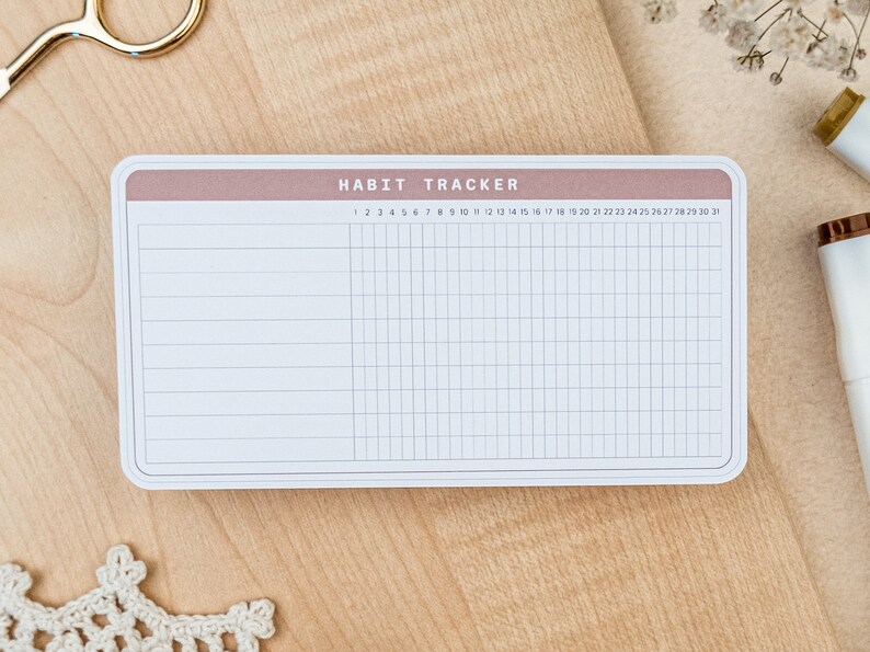Aesthetic Monthly Habit Tracker Sticker Goals Tracker - Etsy