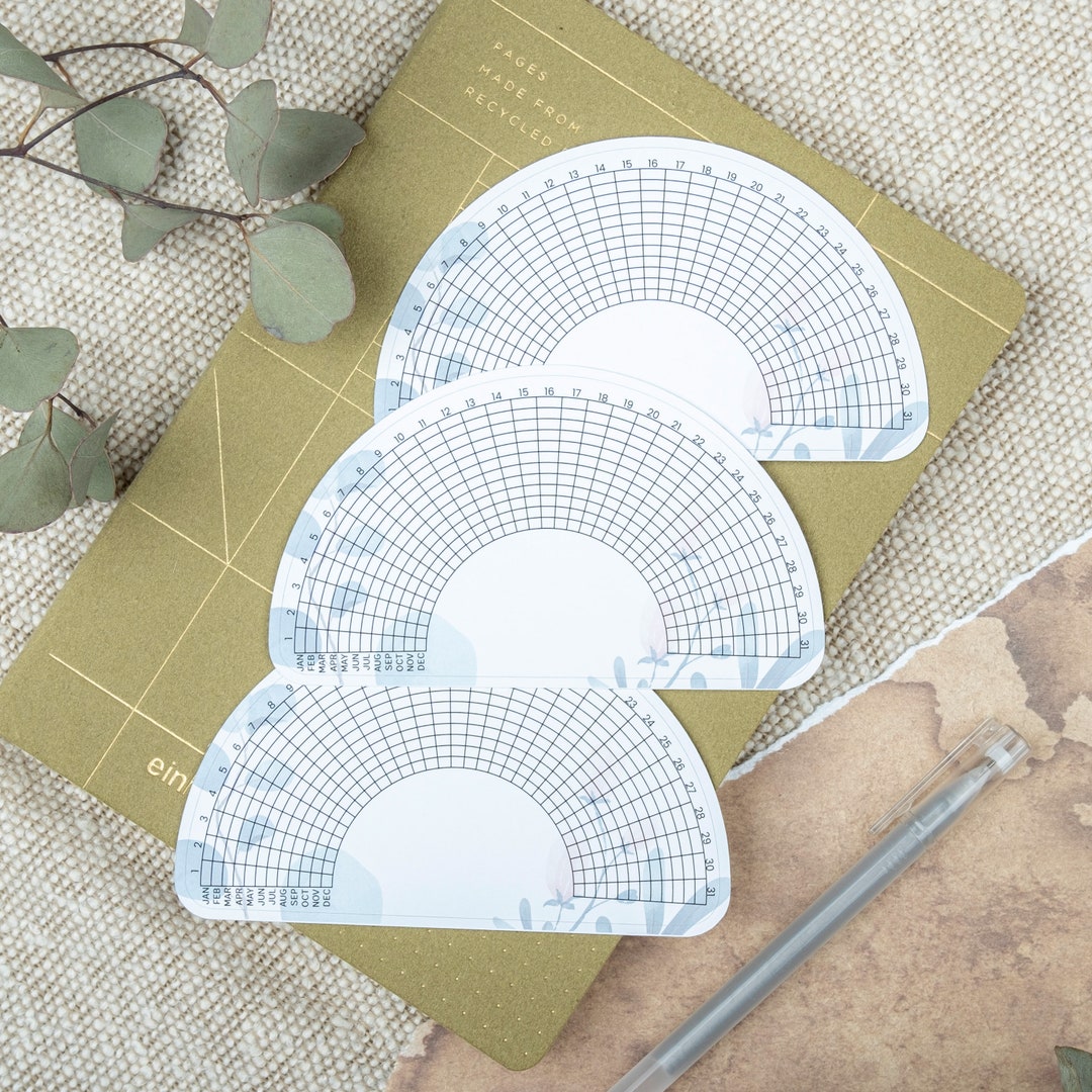 Rainbow Yearly Tracker Sticker: Mood, Habit, Period, Workout - Etsy