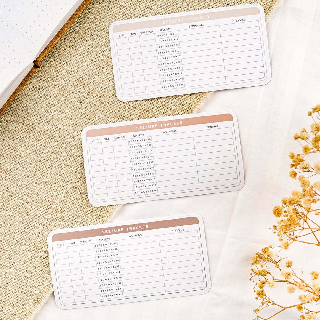 Seizure Tracker Sticker, Symptoms Tracker, Seizure Triggers and ...