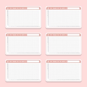 Steps Graph Sticker, Daily Steps Record, Monthly Steps Tracker, Walking ...