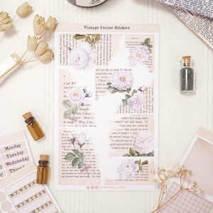 Vintage Journal Stickers Kit for Beginners, Journal Lover Gift Set ...