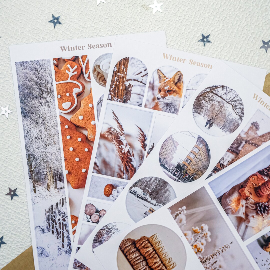 Cozy Winter Stickers, Winter Wonderland, Seasonal Stickers, Winter ...