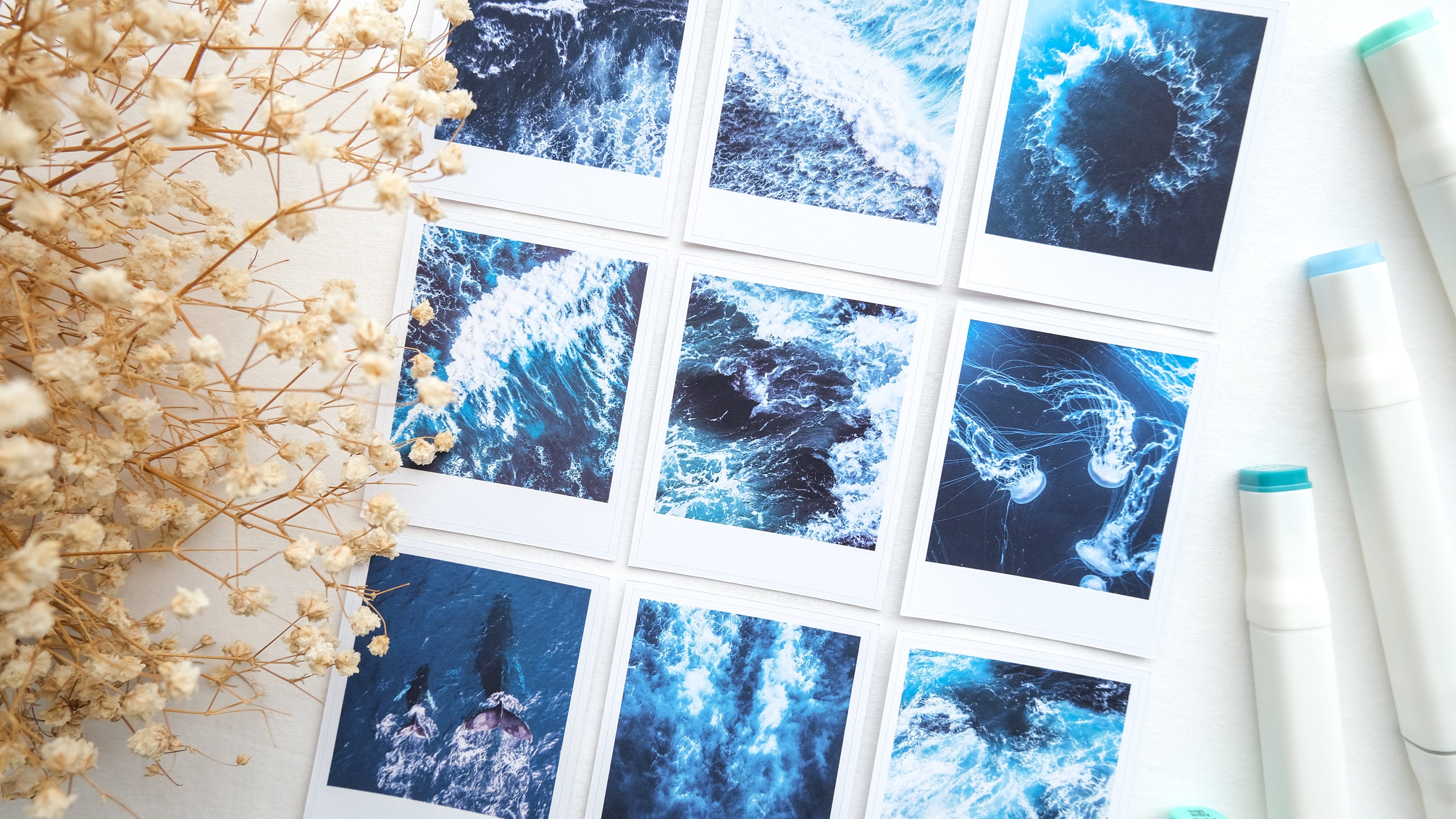 Ocean-themed Polaroid Stickers Water-inspired Stickers Deep - Etsy