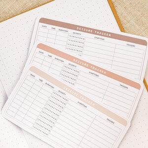 Seizure Tracker Sticker, Symptoms Tracker, Seizure Triggers and ...