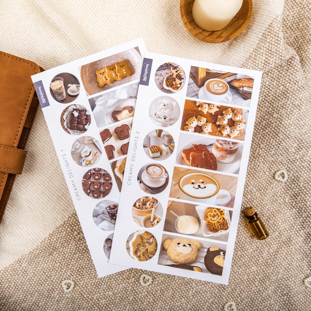 Aesthetic Coffee & Dessert Sticker Set | Coffee Lover Stickers | Cute ...