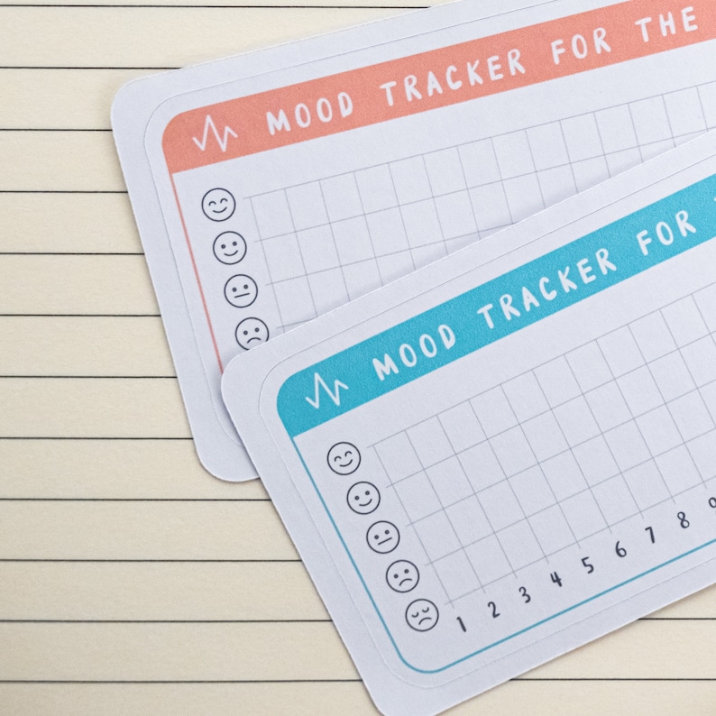 Graph Mood Tracker Stickers for Tracking Your Mental Health - Etsy