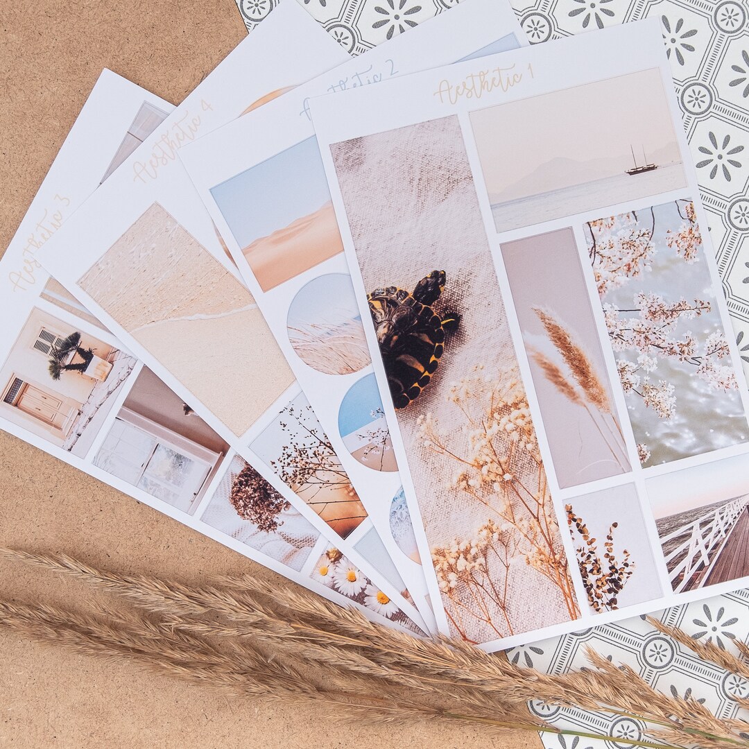 Aesthetic Stickers - Pastel Neutral Planner & Journal Sticker Sheets - Etsy