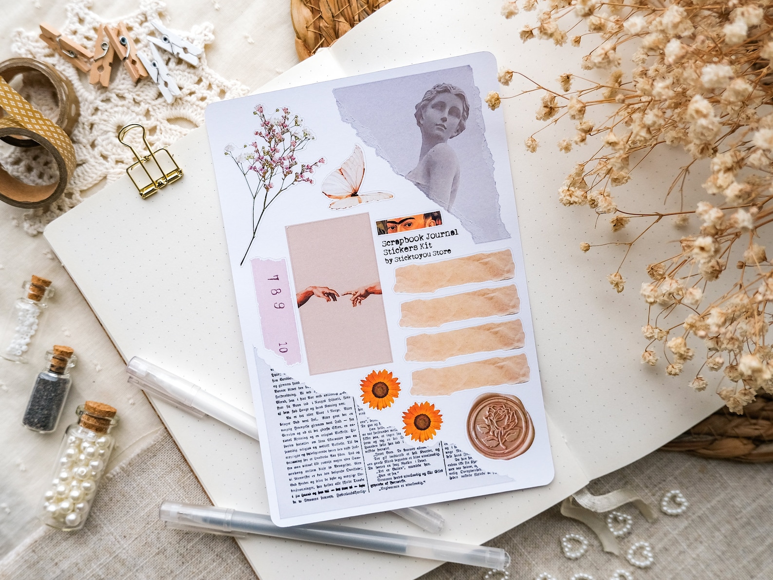 Vintage Style Stickers for Bullet Journal Retro Art - Etsy