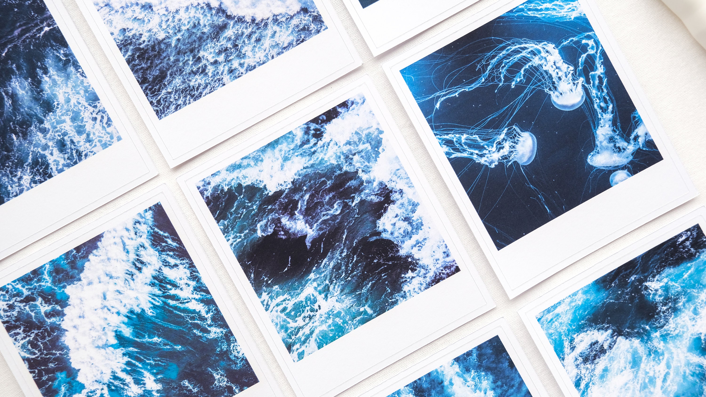 Ocean-themed Polaroid Stickers Water-inspired Stickers Deep - Etsy