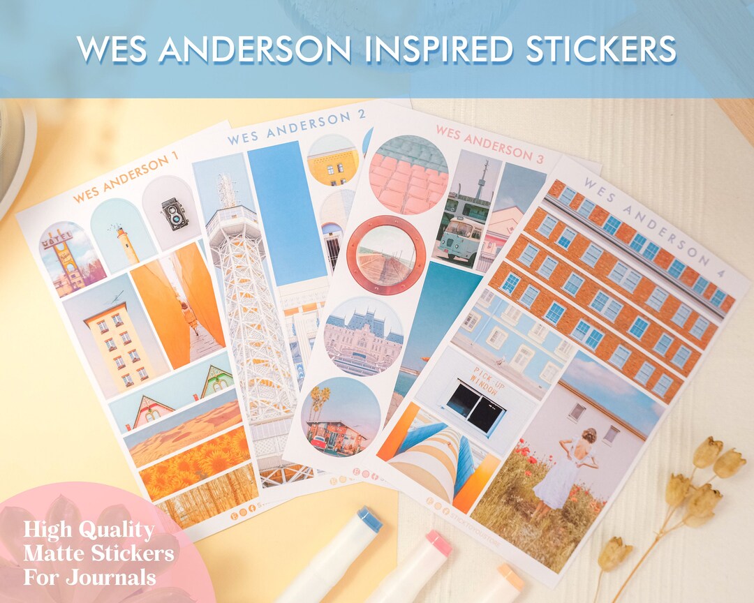 Wes Anderson Inspired Stickers, Asteroid City Movie Stickers, Film ...
