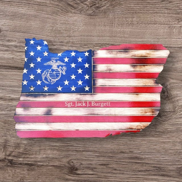 American Flag Marine State of Ohio Plaque, Military, Navy, Army, Air ...