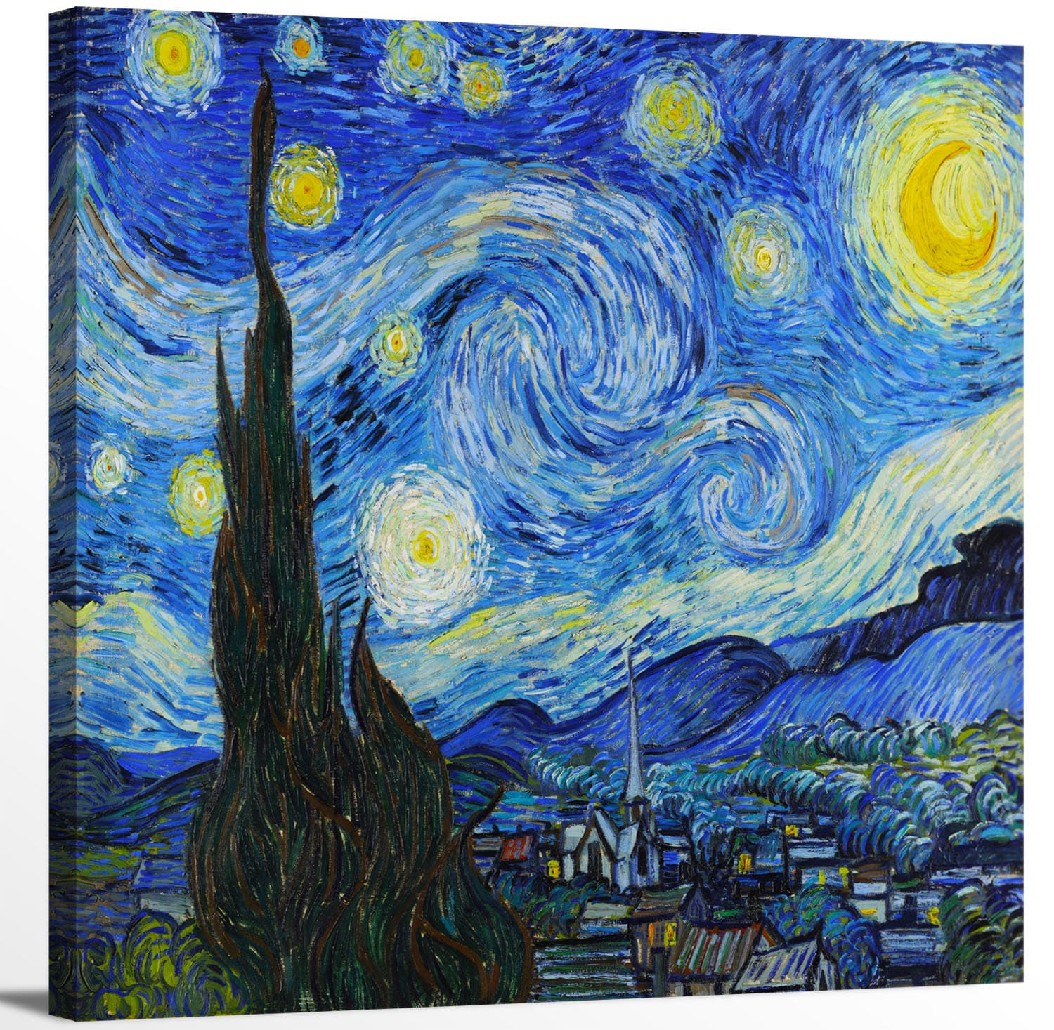 La noche estrellada de Vincent Van Gogh, famosa pintura clásica de ...