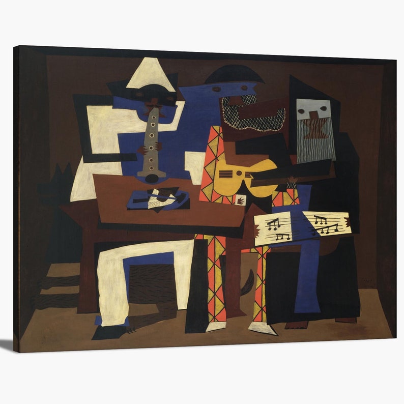 Three Musicians 1921 by Pablo Picasso Classic Fine Art Oil - Etsy